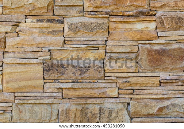 Texture Sandstone Outdoor Wall Cladding Stock Photo 453281050 ...