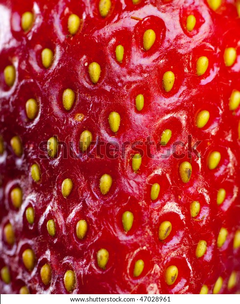 Texture Strawberries Closeup Macro Stock Photo (Edit Now) 47028961