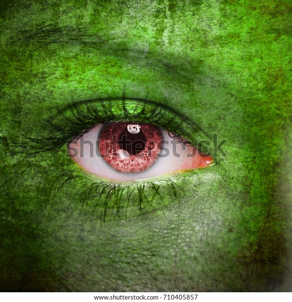Textured Human Face Close Stock Photo (Edit Now) 710405857