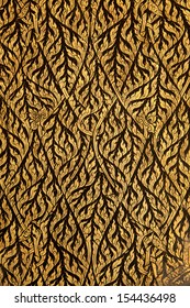 Thailand Gilded Patterns On Surface Cabinet Stock Photo 154436498 ...