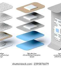 There Exploded Views Band-aid Normal Size imagem gerada por IA ...