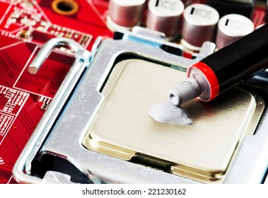 Thermal Paste Applied On Computer Cpu Stock Photo (Edit Now) 221229961