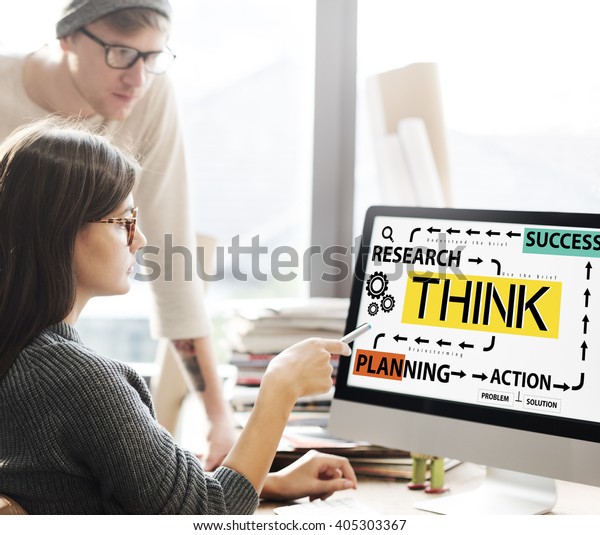 Think Thinking Plan Planning Emotions Concept Stock Photo 405303367 ...