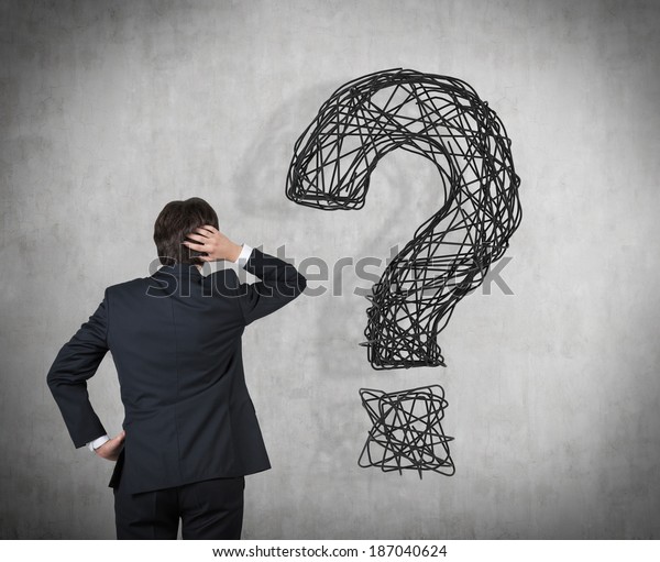 Thinking Businessman Question Mark Stock Photo 187040624 | Shutterstock