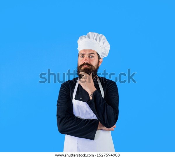 Thinking Chef Composing New Menu Bearded Stock Photo 1527594908 ...
