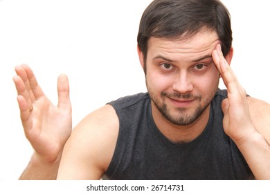 Thinking Smiling Man Stock Photo 26714731 | Shutterstock