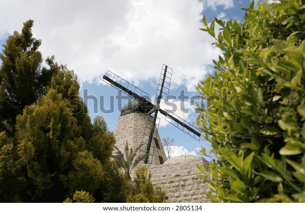 This One Two Standing Windmills Jerusalem Stock Photo 2805134 ...