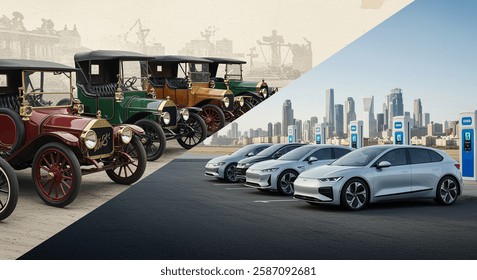 ภาพ Comparing Changes 1900s 2020s Comparing Old ที่สร้างโดย AI ...