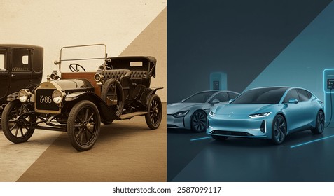 Comparing Changes 1900s 2020s Comparing Old AI-generated image ...