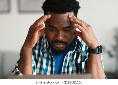 Thoughtful Black Guy Thinking Working On Stock Photo 2192881163 ...