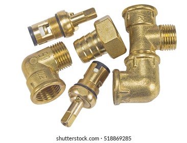 Threaded Copper Pipe Fitting On White Stock Photo 518869285 | Shutterstock