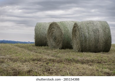 Three Bails Hay Stock Photo (Edit Now) 285154388