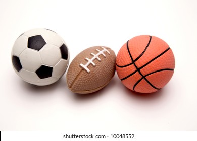 Five Different Sports On White Background Stock Illustration 13588141