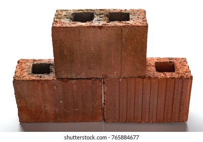 Three Bricks On White Background Stock Photo 765884677 | Shutterstock