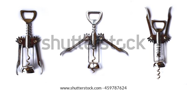 Three Corkscrews Different Positions Isolated On Stock Photo 459787624 ...