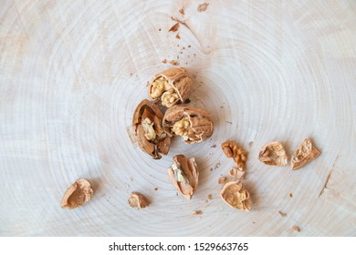 Three Crushed Walnut Shells Kernels On Stock Photo 1529663765 ...