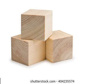 Three Towers Combined Wooden Cubes Isolated Stock Photo 406345432 ...