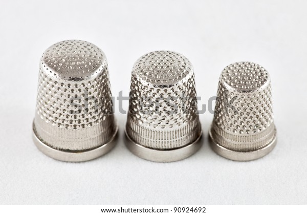 Three Different Sizes Thimbles Sewing Stock Photo 90924692 | Shutterstock