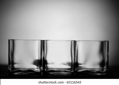 Three Empty Glasses Dark Stock Photo 65116543 | Shutterstock