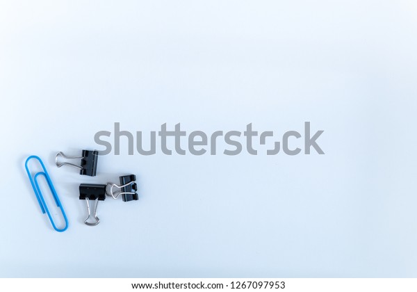 Three Fold Back Paper Clips One Stock Photo 1267097953 | Shutterstock
