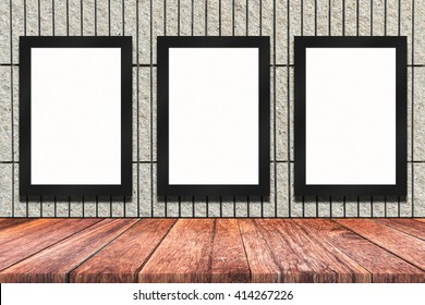 Three Frames Hanging Blank Frame On Stock Photo 414267226 | Shutterstock