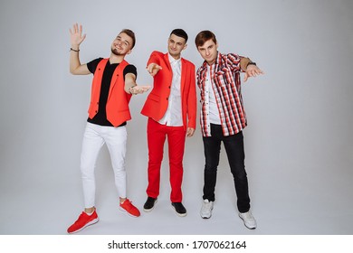 Three Guys Posing Camera On White Stock Photo 1707062164 | Shutterstock