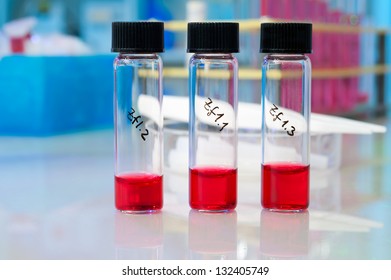 Three Liquid Samples Plastic Vials On Stock Photo 132405749 | Shutterstock
