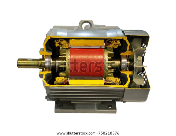 Drei-Phasen-Induktionsmotor zu zeigen Spule und Rotor Stockfoto ...