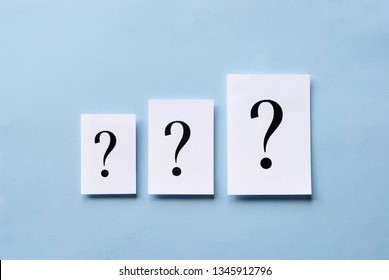 Three Question Marks Different Size Printed Stock Photo (Edit Now ...