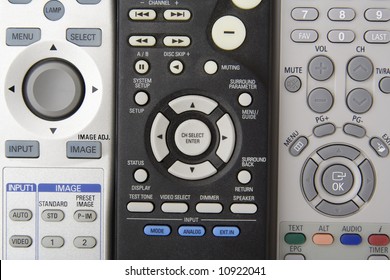 Three Remote Controls Circular Buttons Stock Photo 10922041 | Shutterstock