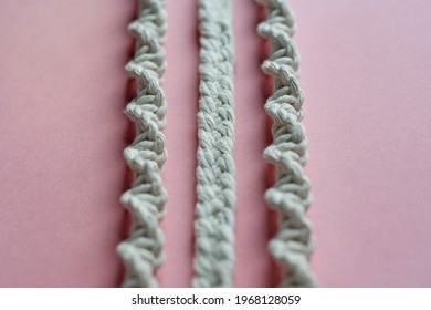 Three Ribbons Woven Using Macrame Technique Stock Photo 1968128059 ...