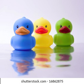 Three Rubber Ducks Reflection Stock Photo 16862875 | Shutterstock