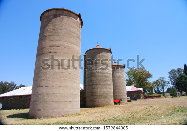 Three Silos Row Stock Photo 1579844005 | Shutterstock