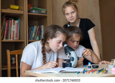 Three Sisters Learning Lessons Table Stock Photo 2071760033 | Shutterstock