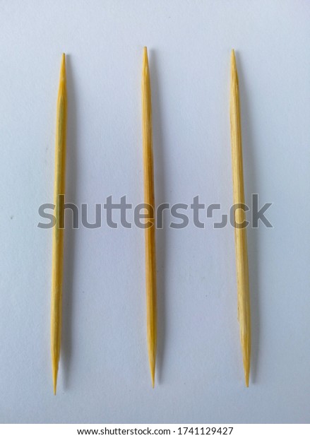 Three Toothpick White Background Stock Photo 1741129427 | Shutterstock