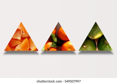 Collection Six Triangles Shadow Underneath Filled Stock Photo (Edit Now ...
