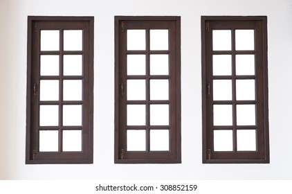 Vector Set Classic Wooden Doors Windows Stock Vector (Royalty Free ...