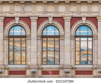 Three Windows Row On Facade Urban Stock Photo 1011107284 | Shutterstock