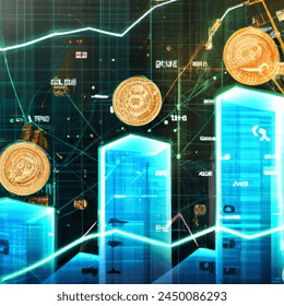 Abstract Image Showing Interconnected Nodes Coins AI-generated image ...