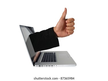 13,199 Woman computer thumbs up Images, Stock Photos & Vectors ...