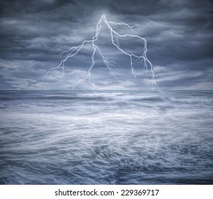 Thunderstorm Over Ocean Stock Photo 229369717 | Shutterstock