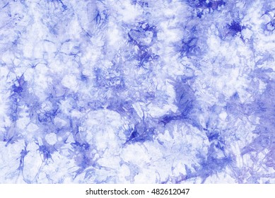 Blue Batik Fabric Texture Seamless Background Stock Illustration 409604233