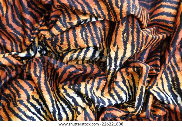 Tiger Pattern Fabric Stock Photo (Edit Now) 226221808