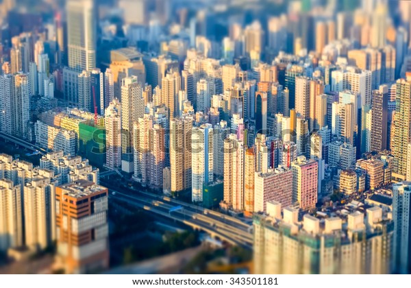 Tilt Shift Blur Effect Abstract Futuristic Stock Photo (Edit Now) 343501181