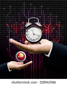 Time Machine Concept Clock Stop Button Stock Photo 328963586 | Shutterstock