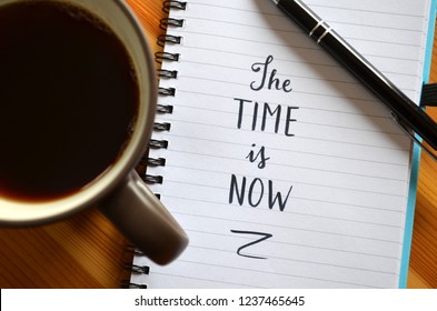 Time Now Written Notepad Stock Photo 1237465645 | Shutterstock
