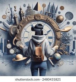 Timekeeper Symbolizes Comprehensive Knowledge Panoramic Scene AI ...