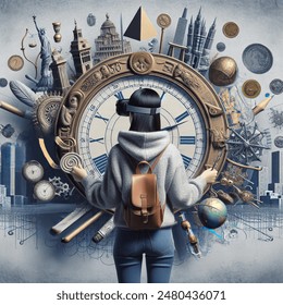 Timekeeper Symbolizes Comprehensive Knowledge Panoramic Scene ...