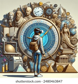 Timekeeper Symbolizes Comprehensive Knowledge Panoramic Scene AI ...