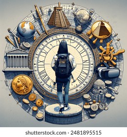 Timekeeper Symbolizes Comprehensive Knowledge Panoramic Scene AI ...